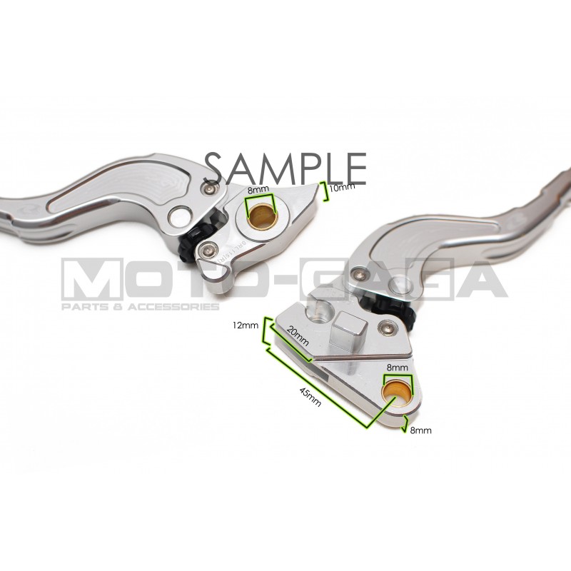 Racing Boy S3 Brake Levers (LH+RH) - Yamaha Scooters Mio/Nouvo/BWS125
