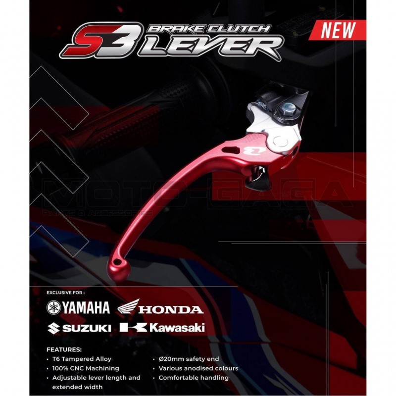 Racing Boy S3 Brake Levers (LH+RH) - Yamaha NVX/Aerox 155