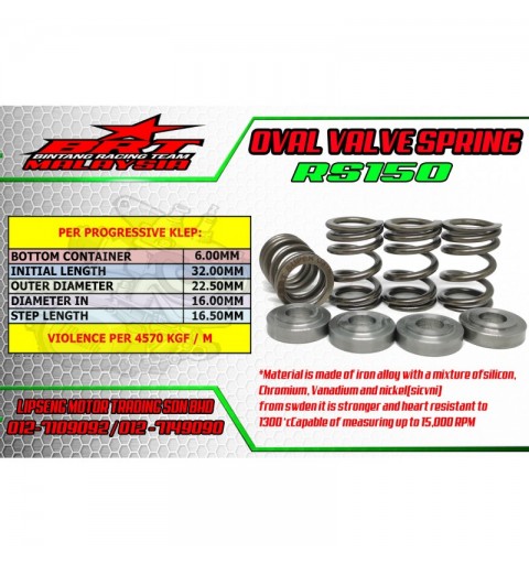 BRT Racing Oval Valve Springs - Honda CBR150R/CB125R/ Winner/Sonic ...