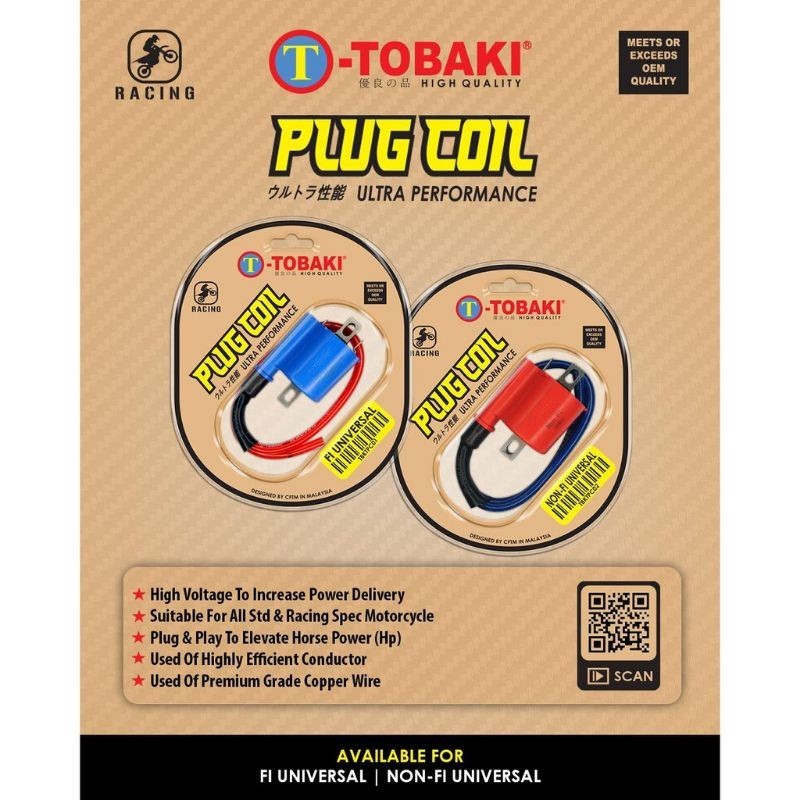 Tobaki Racing Performance Ignition Coil (Fuel Injection)