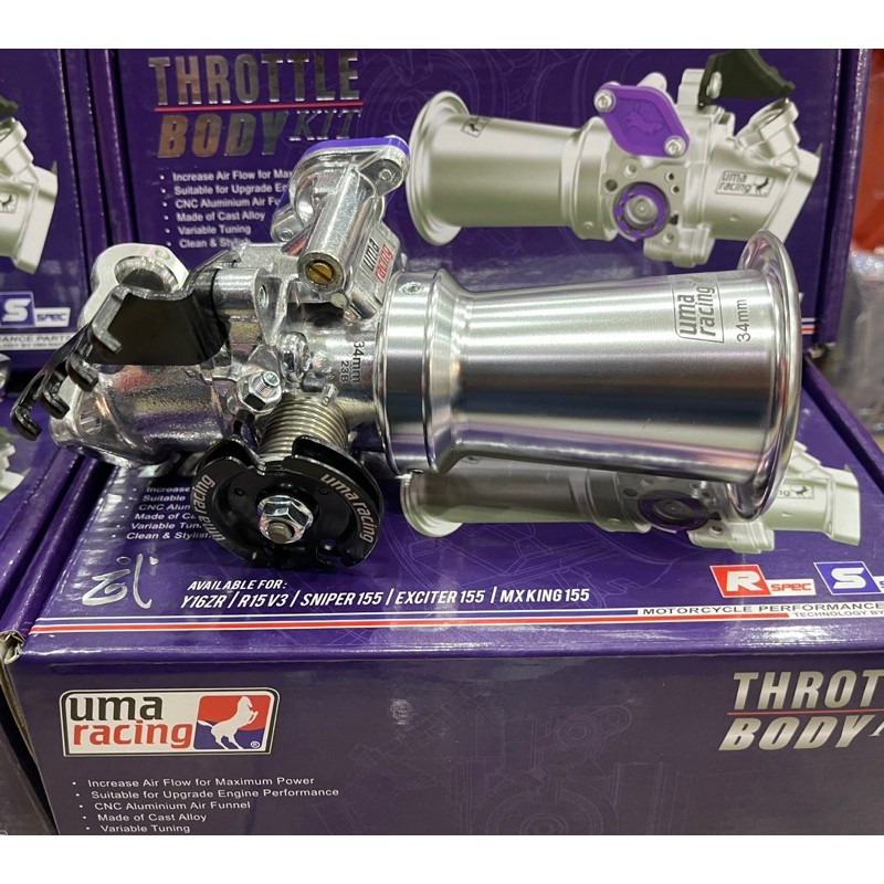 UMA Racing Throttle Body Kit (32/34mm) - Yamaha R15V3/MT-15/T155 (VVA)