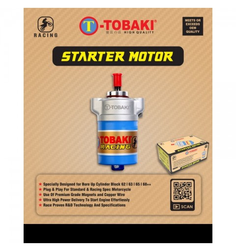 Tobaki Racing Performance Starter Motor - Honda CBR150R/CB125R/ Winner ...