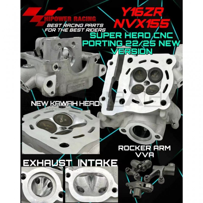 Hipower Racing Cylinder Head (25in/22ex) - Yamaha R15V3/MT-15/NVX/NMAX ...