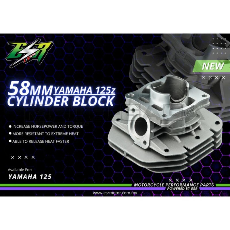 ESR Racing Big Bore Cylinder Kit (58mm) - Yamaha Z125/125z