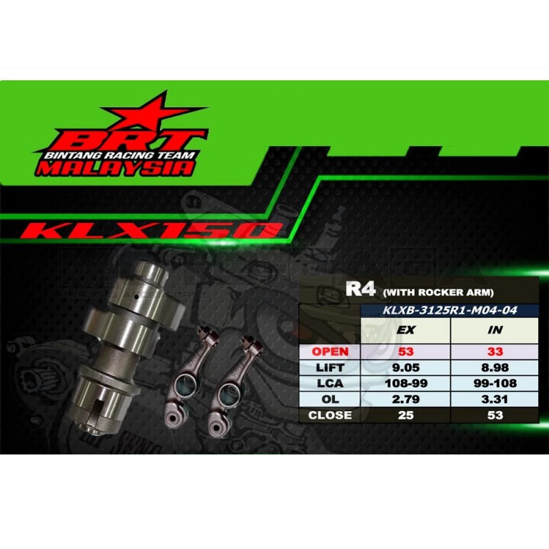 BRT Racing Camshaft (R4) - Kawasaki KLX 150